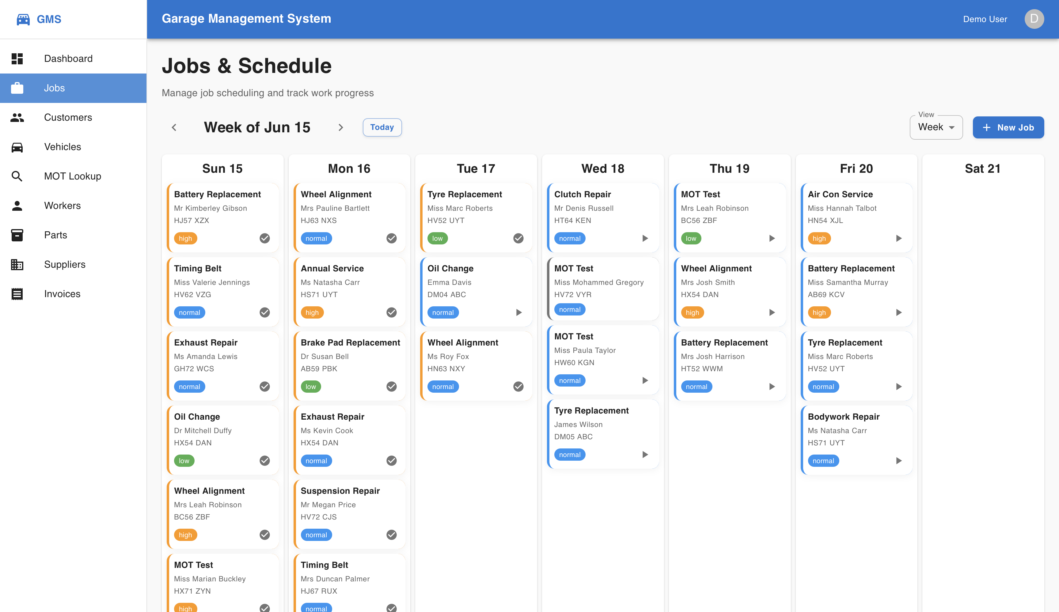GMS - Garage Management System